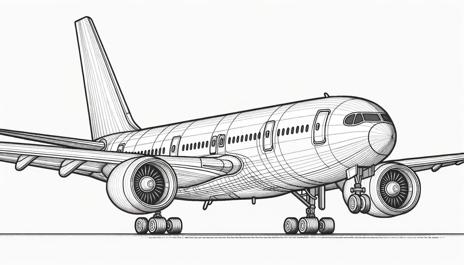 Desenho de Avião para Imprimir e Colorir: Uma Viagem Criativa