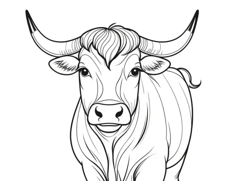 Desenho de Boi para Colorir: Aventuras na Fazenda