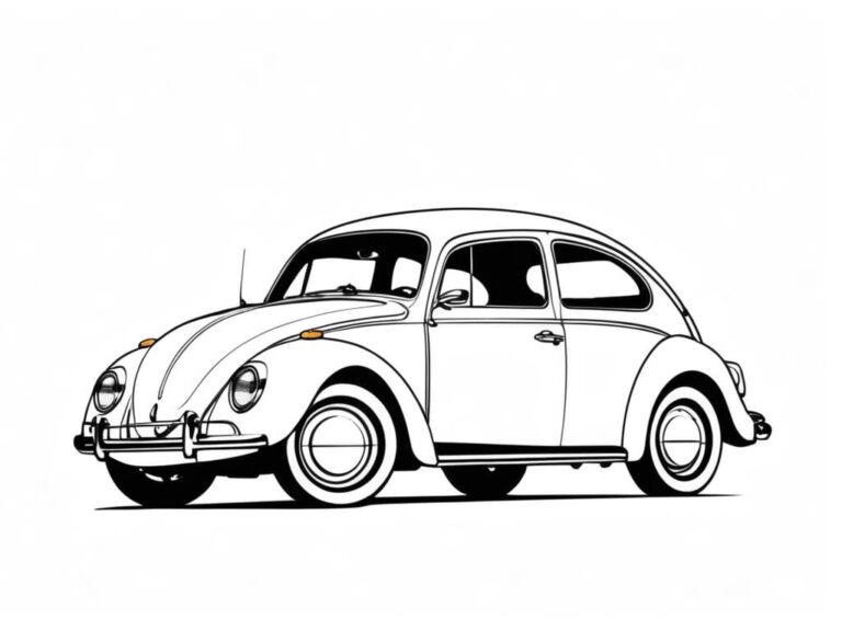 Desenho de Fusca para Colorir: Uma Viagem Nostálgica e Criativa