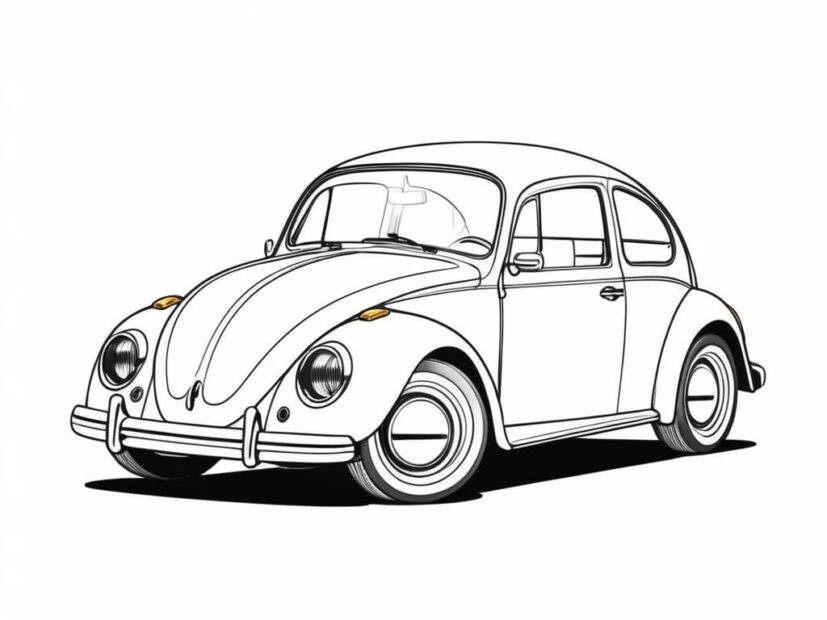 Desenho de Fusca para Colorir: Uma Viagem Nostálgica e Criativa