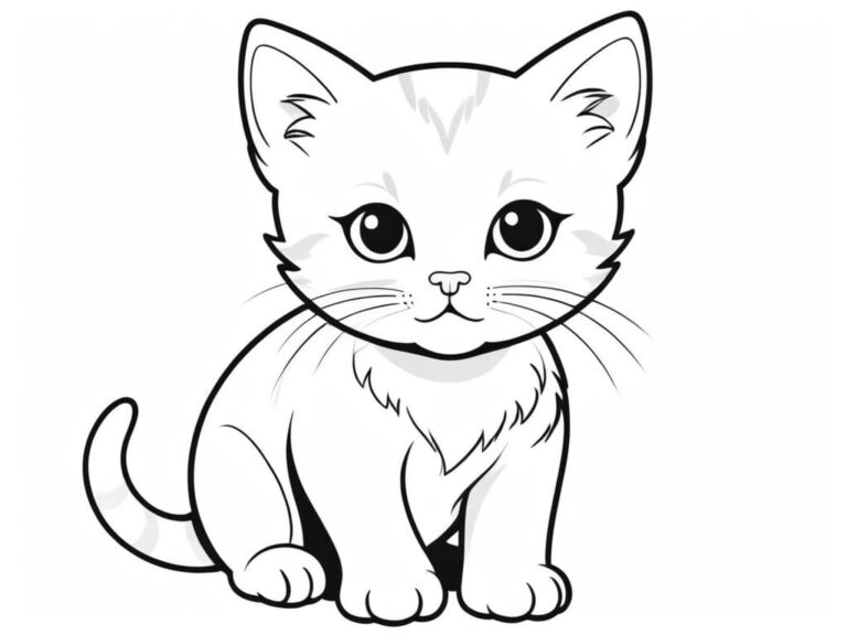 Desenho de Gatinho para Colorir: Momentos de Criatividade