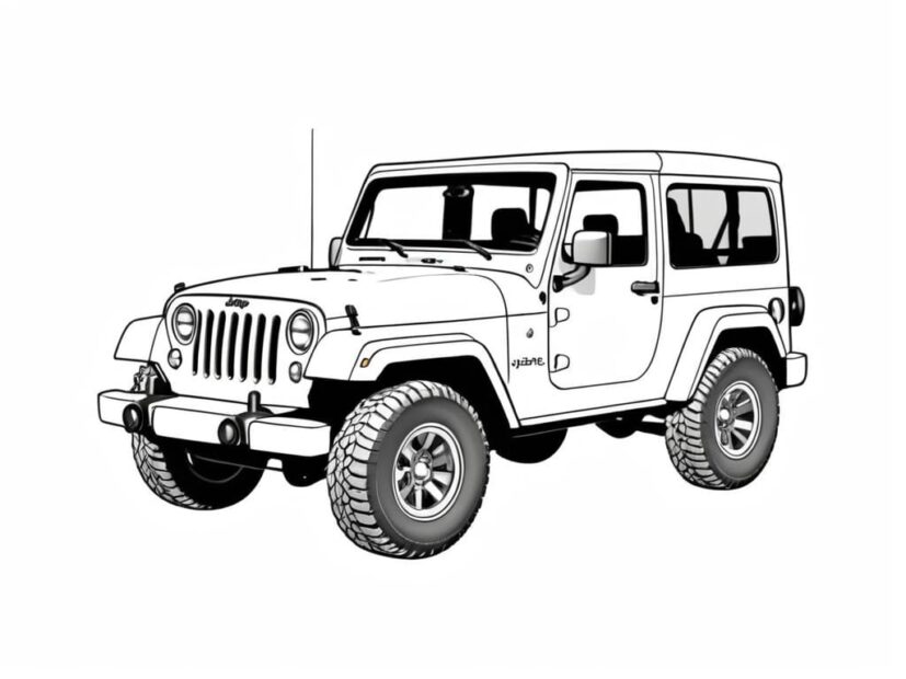 Desenho de Jipe para Colorir: Uma Aventura em Seu Papel!