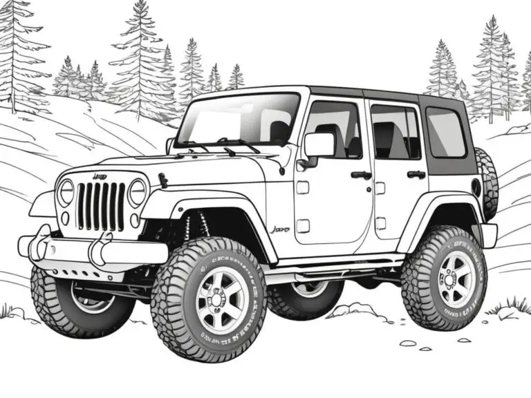 Desenho de Jipe para Colorir: Uma Aventura em Seu Papel!