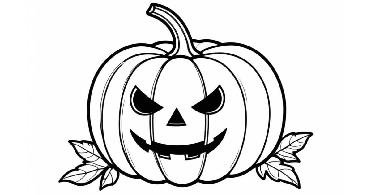 Desenho de Abóbora para o Halloween