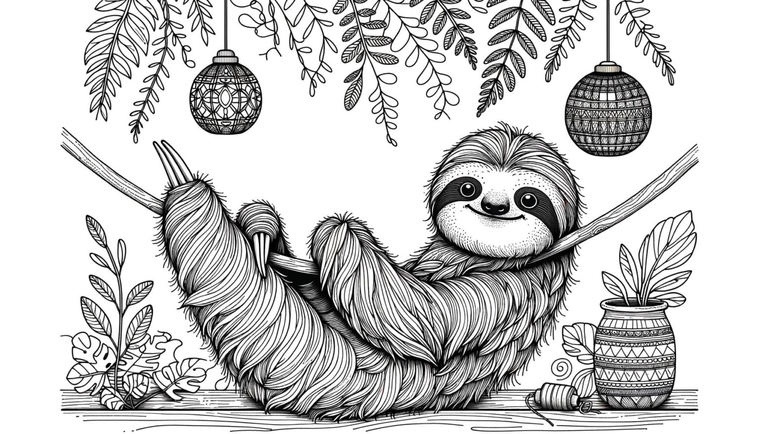 Como fazer um desenho do bicho preguiça para colorir