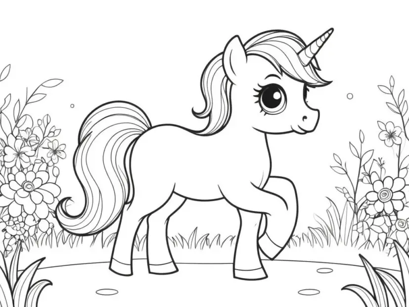 Desenho de pónei para colorir: 8 modelos encantadores que vão encantar